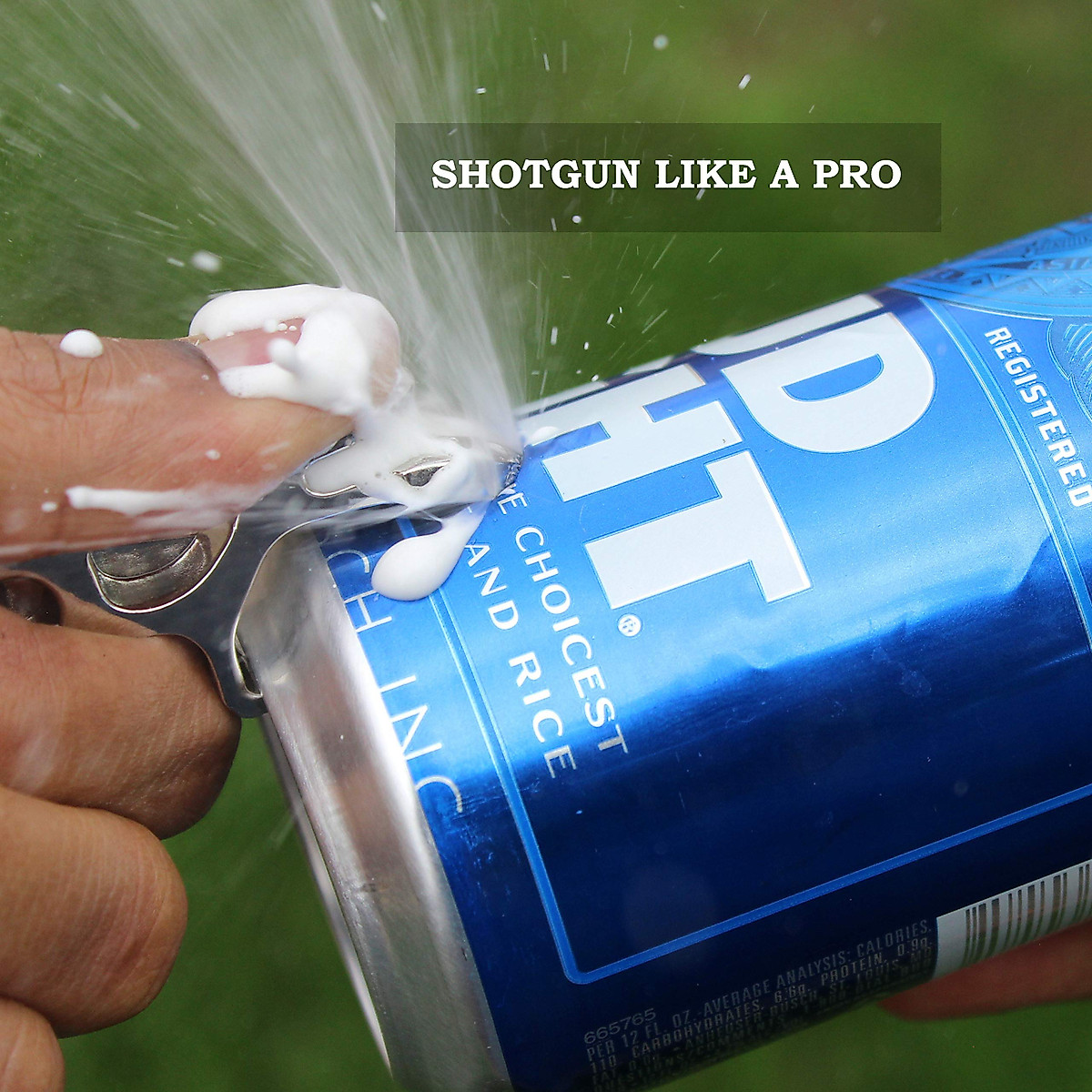 Sturdy Metal Beer Shotgun tool bottle opener keychain - beer bong shotgunning tool - includes sturdy plastic shotgun tool - great for parties, party favors, gift, drinking accessories