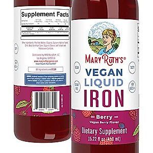 Iron Supplement for Women Men & Kids | Liquid Iron Supplement for Women Men & Kids | Iron Supplement for Iron Deficiency | Immune Support | Sugar Free | Vegan | Non-GMO | Gluten Free | 15.22 Fl Oz