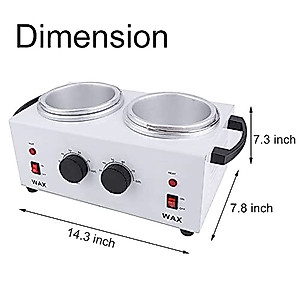 Professional Double Wax Warmer Electric Heater Dual Parrafin Hot Facial Skin Care Hair Removal Equipment SPA Tool