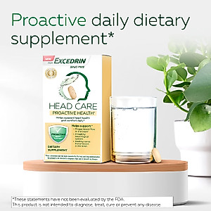 Excedrin Head Care Proactive Health Dietary Supplement - 110 Count and Head Care Replenish Plus Focus Drink Mix from 24 Packets Convenience Pack