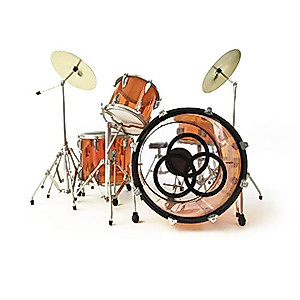 FanMerch Drum Kit Led Zeppelin, John Bonham, Tribute Vistalite Transparent Amber Mini Drum Set Replica Collectible