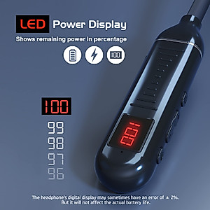 Long Battery Life neckband bluetooth headphones, X8 (150H Playtime) & X6 (100H Playtime),LED Power Display,in Ear Wireless Headset with Noise Cancelling Microphone, USB-C Fast Charging Stereo Earbuds