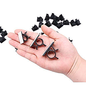 Rustark 100Pcs 3 Sizes Adjustable Multipurpose Self-Adhesive Cable Clips Wire Clamps Cord Holders Cable Organizers for Cord Management