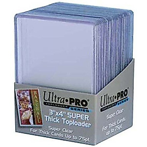 2 Ultra Pro 75pt Top Loader Packs 25ct (50 Total Toploaders) 81347-75 Pt for Thick Cards