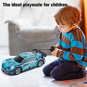 Remote Control Cars for 3-12 Years Old Boys, 1:22 Light Up Remote Control Racing Easter Kids Toys, Mini RC Racing Cars Boys Girls Cool Christmas Birthday Gift (Blue)