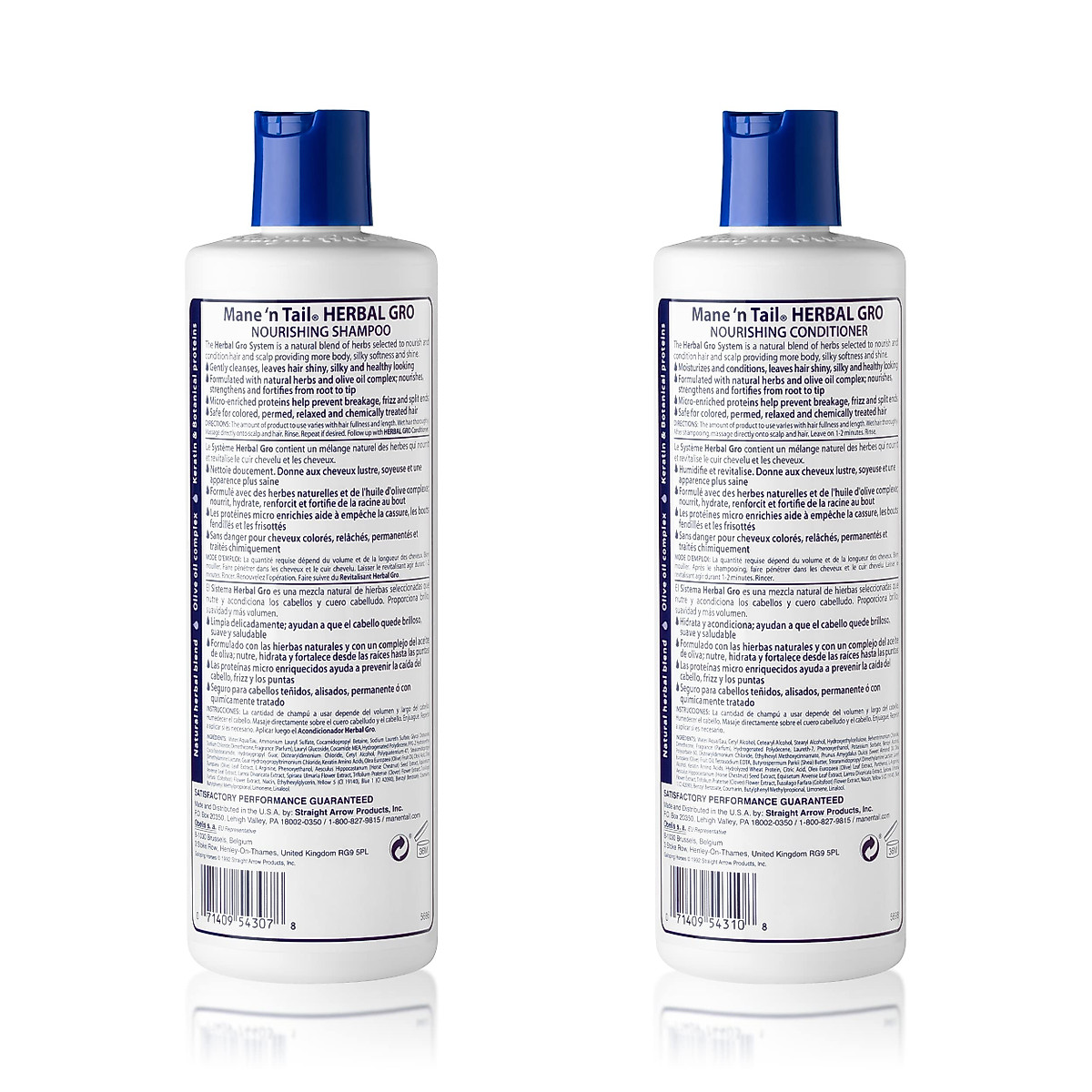 Mane 'n Tail: Herbal Gro Shampoo + Conditioner (12 oz Each), Olive Oil Complex That Helps Strengthens & Nourishes Hair