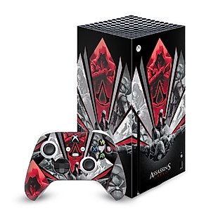 Head Case Designs Officially Licensed Assassin's Creed Leap of Faith Graphics Matte Vinyl Sticker Gaming Skin Decal Cover Compatible with Xbox Series X Console and Controller Bundle