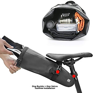 Roswheel 131363 Fully Waterproof Bike Saddle Bag Bike Under Seat Pack Bike Pouch