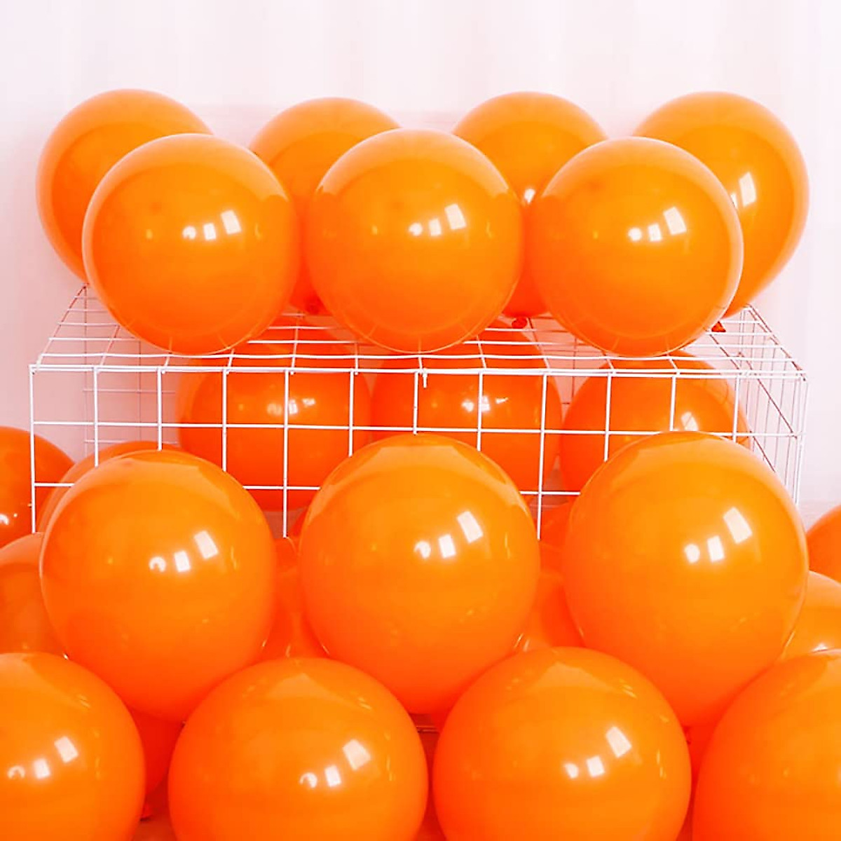 GBSAWER Orange Balloons 100 Pack 12 Inch Orange Latex Party Balloons for Birthday Kid 's Baby Shower Wedding Anniversary Bachelorette Halloween Graduation Decoration