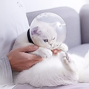 Augegel Cat Muzzle for Grooming,Bubble Muzzle and Boots for Nail Trimming,Cat Grooming Mask with Anti Bite,Cat Astronaut Helmet,Cat Breathable Muzzle and Silicone Paw Covers
