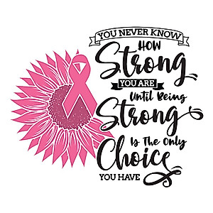 You Never Know How Strong. Breast Cancer Awareness Month | Great Gift Idea|Single |5 Inch Magnet | Made in The USA | Car Auto Tool Box RefrigeratorMagnet | FBMMAG11705