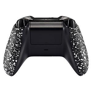eXtremeRate Comfortable Non-Slip 3D Splashing Side Rails Handles Back Panels for Xbox One X & One S Controller - Textured White