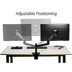 Amazon Basics Single Monitor Stand, Lift Engine Arm Mount, Black