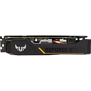 ASUS TUF Gaming NVIDIA GeForce GTX 1660 Ti EVO TOP Edition Graphics Card (PCIe 3.0, 6GB GDDR6, 14Gbps Memory Speed, HDMI 2.0b, DisplayPort 1.4, Space-grade Lubricant, Compact Design, GPU Tweak II)