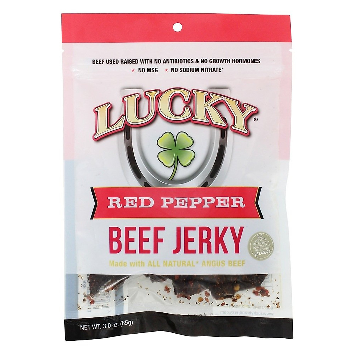Lucky Beef Jerky - 3oz Slab (Red Pepper, 1 Pack)