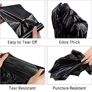 Classycoo Trash Bags, Garbage Bags, 100 Count 6 Gallon [Extra Thick][Leak Proof] Rubbish Bags Wastebasket Bin Liners for Home Office Trash Can Black