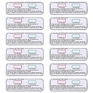 iplusmile UVC Test Strips 12pcs Indoor UVC-UVA Light Identifiers - UVC-UVA Indicator Cards for Home