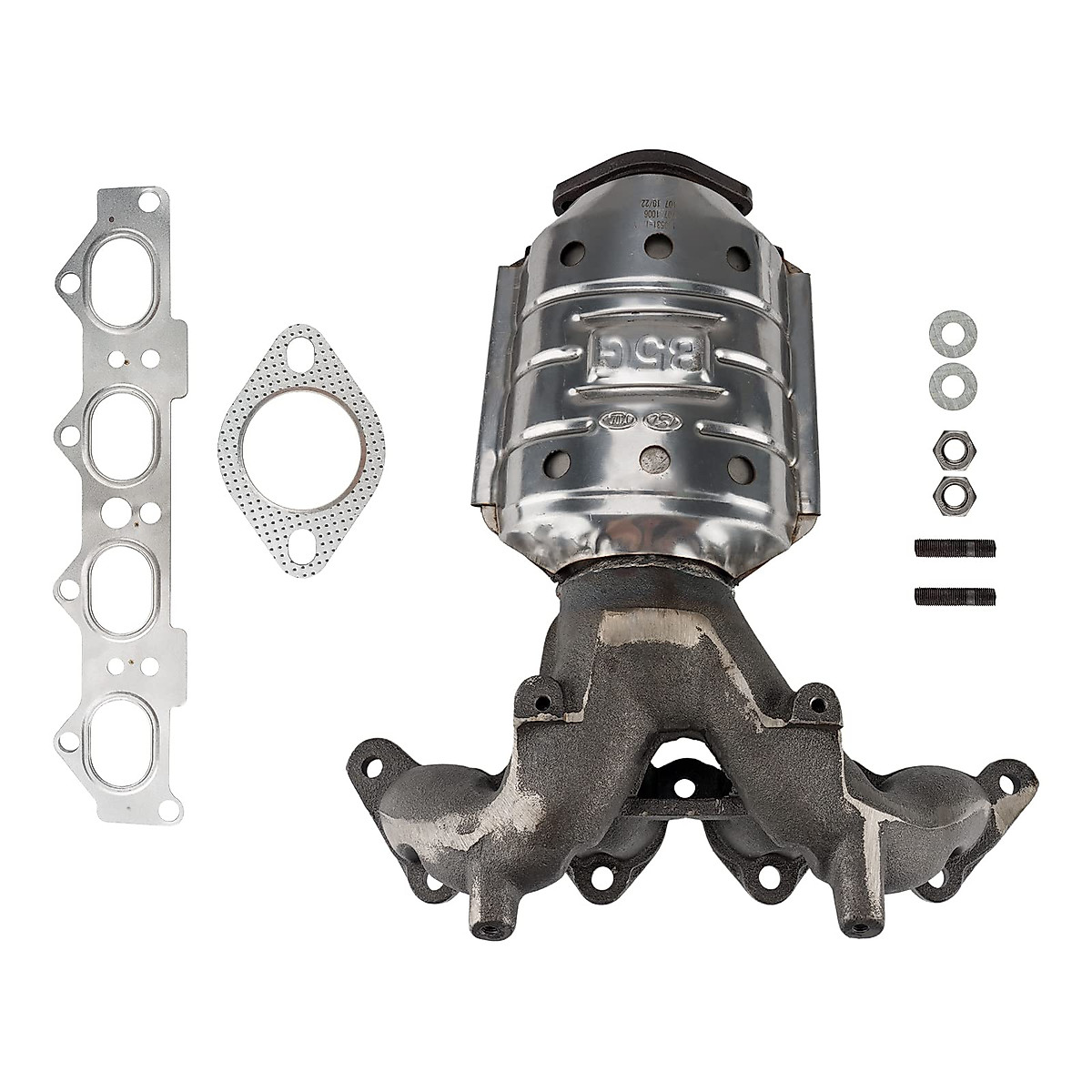 Prolenz Straight Outlet Catalytic Converters Replacement for E-lantra 2004, 2006, 2009-2012, Soul 2010, Spectra 2005-2008, Tiburon 2007-2008,Catalytic Convert with Protective Cover only 1 oxygen hole