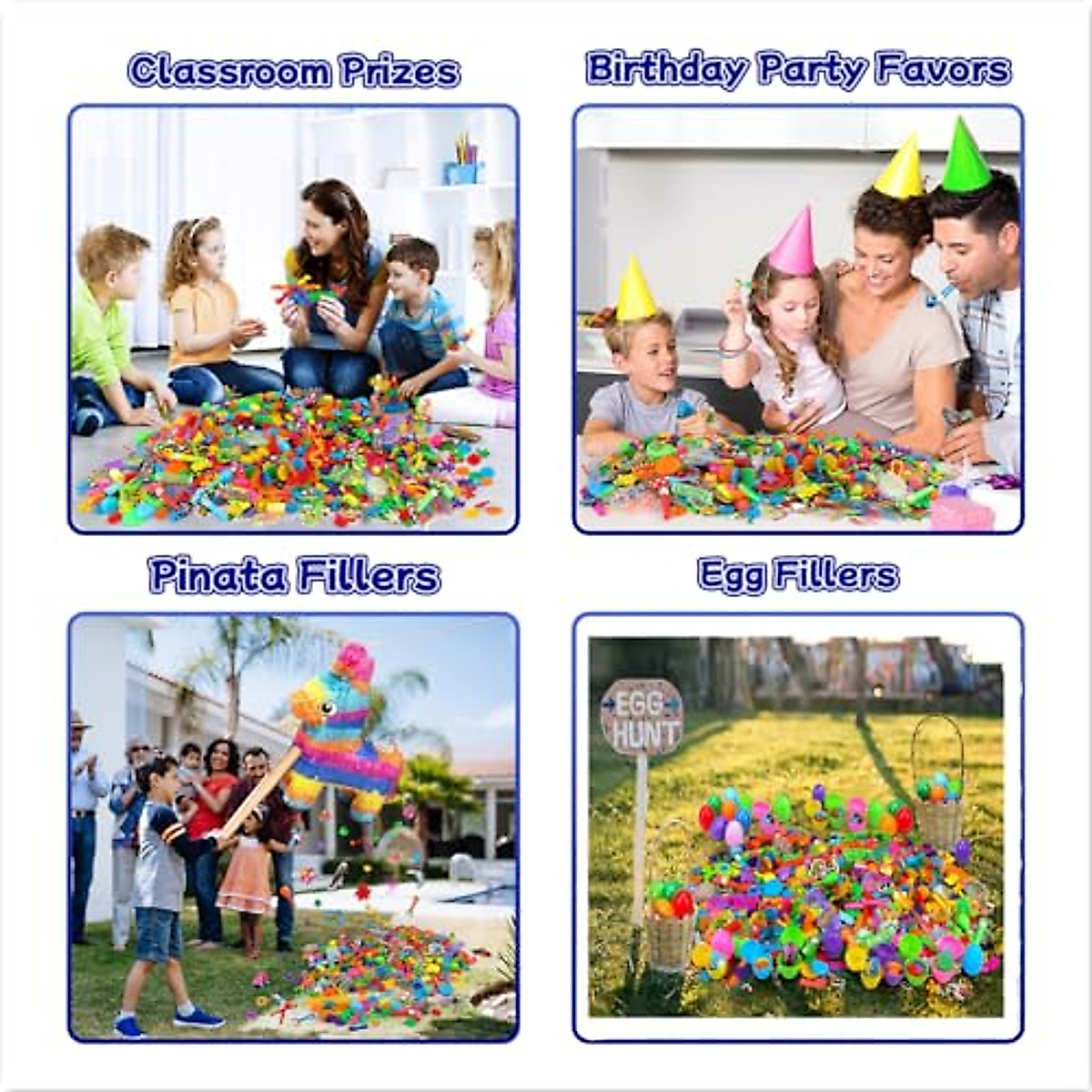 Amy&Benton 1000PCS Birthday Party Favors for Kids Return Gifts Bulk Goodie Bag Stuffers Toy Packs Treasure Box Prizes for classroom