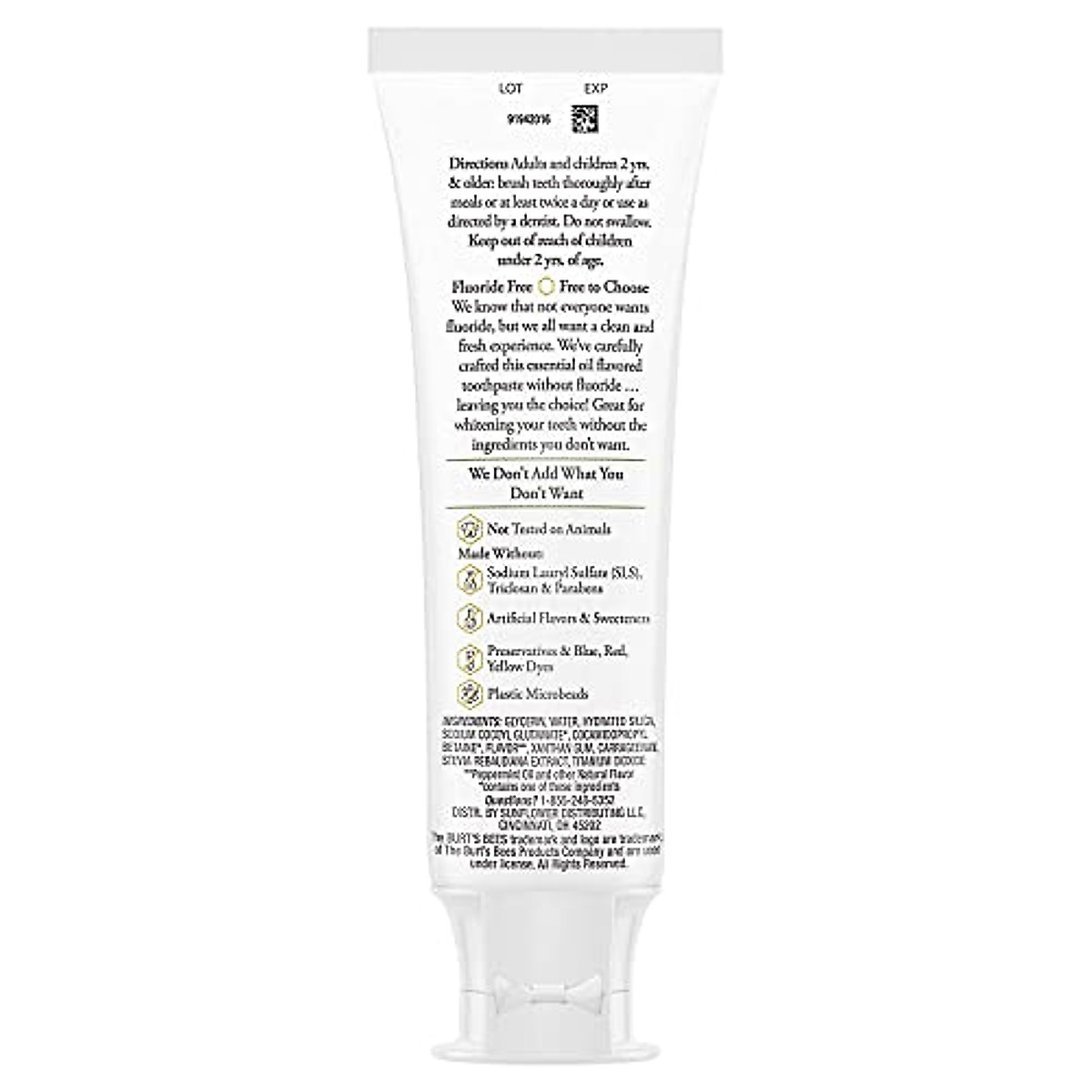 P&G-Burts Bees Toothpaste Purely White 4.7 Ounce Zen Peppermint (Pack of 2)