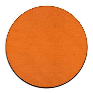 Home Decor Modern Round Area Rug, Non-Slip Kitchen Office Circle Rug, Room Sofa Yoga Soft Round Carpet Compatible with Orange 36inch(90cm)