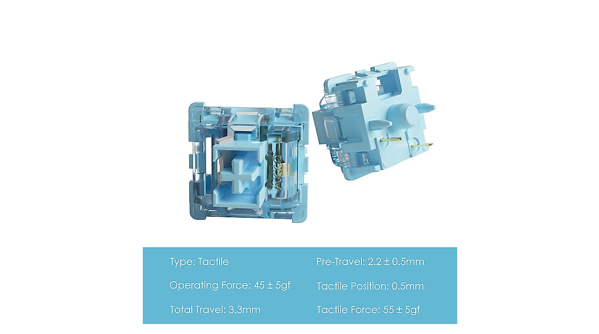 Akko V3 Creamy Blue Pro Switches - Durable Mechanical Keyboard Keys