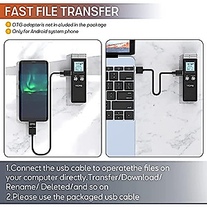 72GB Digital Voice Recorder 3072KBPS 5148 Hours Recording Capacity 24 Hours Battery Time Voice Activated Recorder with Noise Reduction Audio Recorder with Playback for Meeting Lecture Interview