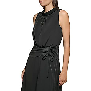 Karl Lagerfeld Paris Women's Blak High-Low Maxi Dress, Black Soft White, 2