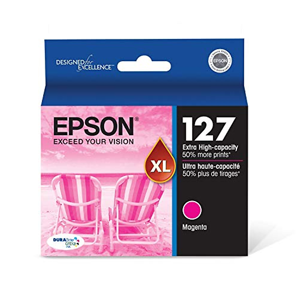 Epson T127 DURABrite Ultra Ink Standard Capacity Black Cartridge (T127120-S) for Select Stylus and Workforce Printers & Epson DURABrite Ultra 127 Extra High & Epson DURABrite Ultra 127 Extra