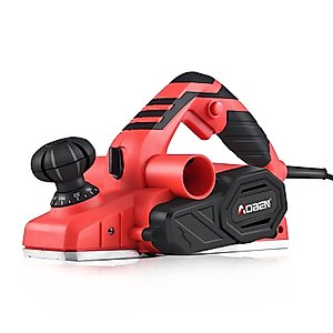 AOBEN 9-Amp Electric Hand Planer, 3-1/4-Inch 18000RPM Wood Planer for Woodworking, Power Handheld Planer for Wood Chamfer DIY, Dual Side Dust Outlet