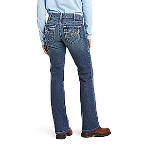 Ariat Women's FR DuraStretch Flame Resistant Mid Rise Bootcut Jean, Oceanside Entwined, 29 Long