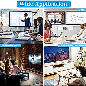 HPDFCU Wireless HDMI Transmitter and Receiver,Wireless HDMI 4k Extender Kit, HDMI Adapter Support 4K@30Hz, Support 2.4/5GHz Player Streaming Video/Audio from Laptop/PC/Phone to HDTV/Projector