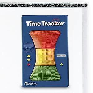 Learning Resources Magnetic Visual Time Tracker & Clock, Classroom Accessories, Teacher Aids, 3-Color Lighted Display, Visual & Audio Alarms, 7 x 1-1/2 x 5 in