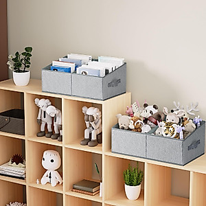 DIMJ Trapezoid Storage Bins, 3 Packs Large Closet Baskets, Foldable Fabric Baskets for Clothes, Baby Toiletry, Toys, DVDs, Books