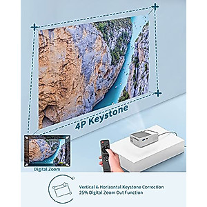 Mini Projector for Outdoor, iOS Android Phone, Wireless HD Projector with WiFi, 1080P YouTube Supported, Portable Video Projector Camping Backyard Movie Nights, Proyector Home Entertainment