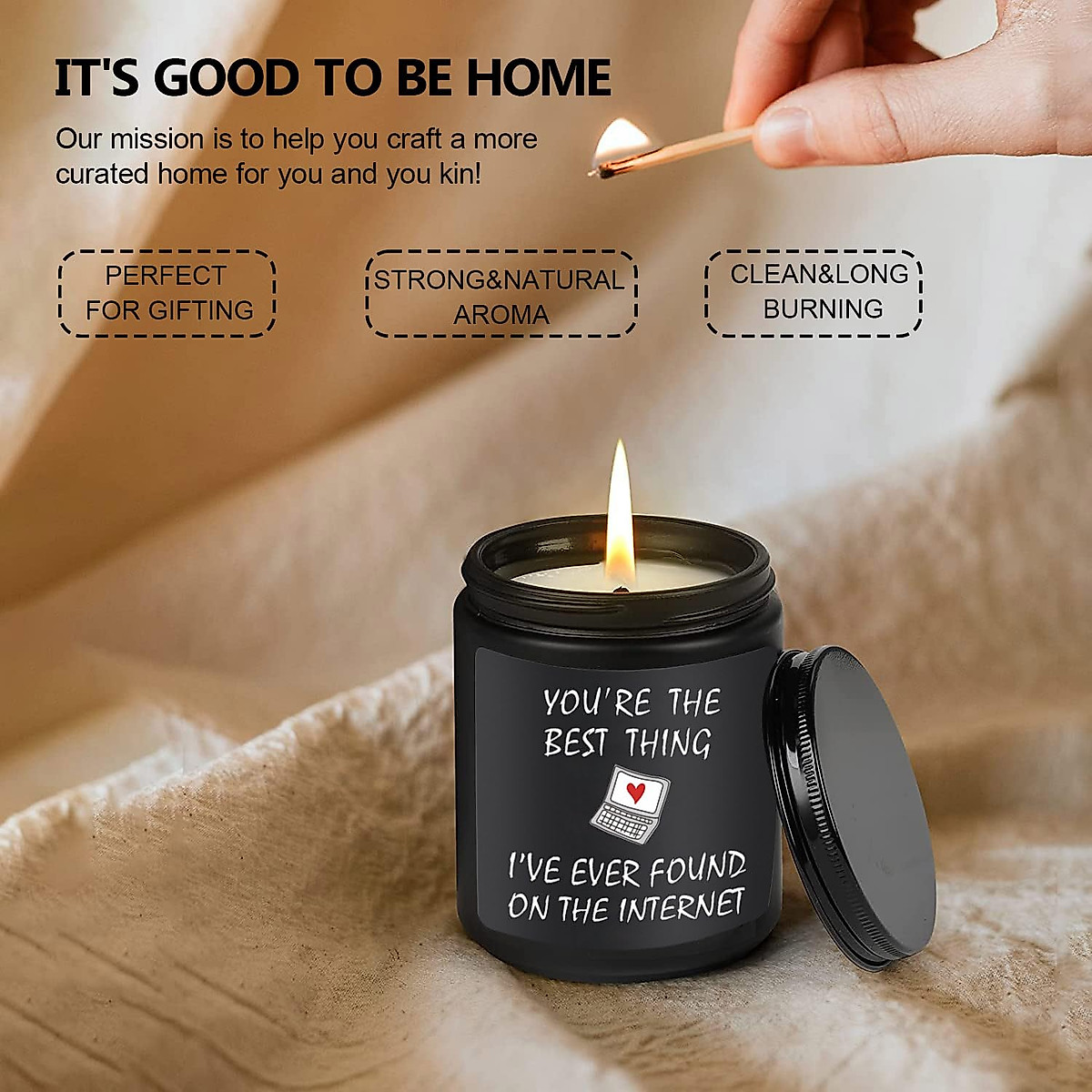 Funny Gifts for Men, Gifts for Him, Christmas Gifts for Boyfriend Men, Anniversary Romantic Gifts for Him Boyfriend Husband,Candles Gifts for Men, Long Burning & Highly Scented