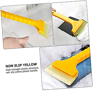 VILLCASE 3pcs Scraper Deicing Car Brush Auto Cleaning Shovel Plastic Removal Mud Lawn Outdoor Ice Supplies Garden Winter Automobile Snow Yellow Clean for Sand Windshield Home Tool