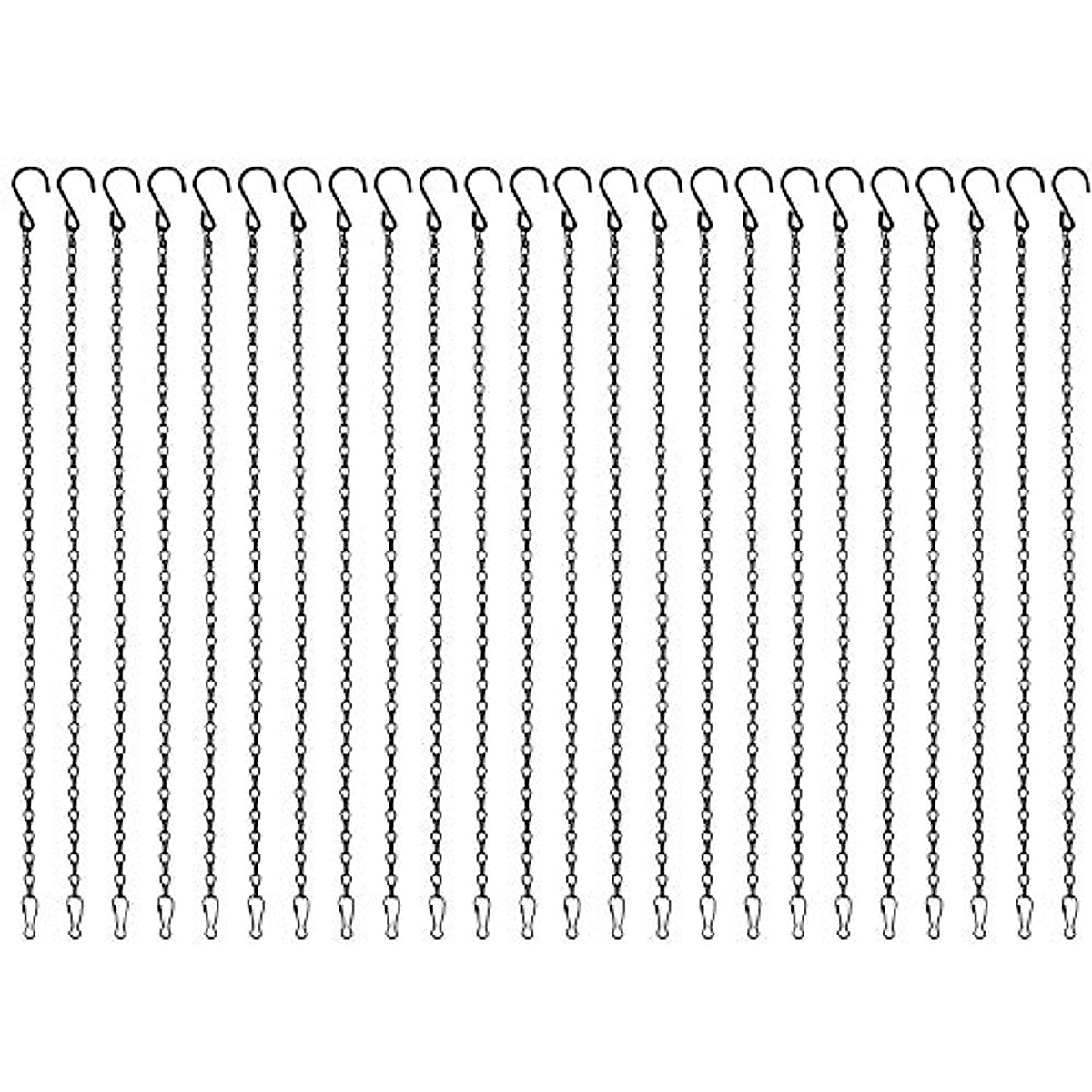 Foraineam 24 Pack 19.7 Inches Hanging Chains Garden Plant Hangers for Bird Feeders, Planters, Billboards, Lanterns and Ornaments
