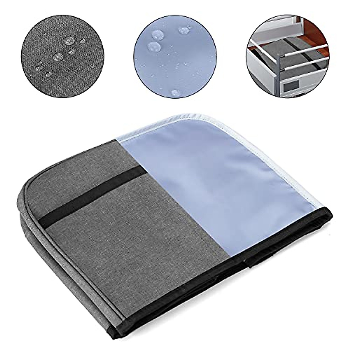 Luxja Dust Cover for Ninja Foodi Smart XL Grill (FG551), Cover with Accessories Storage Pockets, Gray