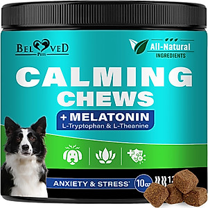 Hemp Calming Chews for Dogs & Puppy-Pet Separation Anxiety Relief Treats & Calm Aggressive Behavior - Melatonin Anti Stress Treatment Help with Thunder, Sleep Aid - Made in USA (Bacon (For Dogs))