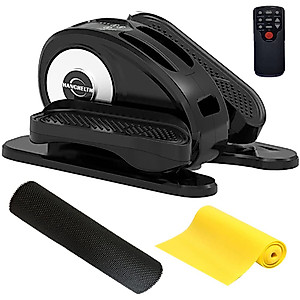 Hanghelth Under Desk Ellipitical Machine,Electric Mini Seated Elliptical Training Machine,with Resistance Band,Mat,Remote Controller for Seniors,Adults,Foot Pedal Exerciser Home and Office Workout
