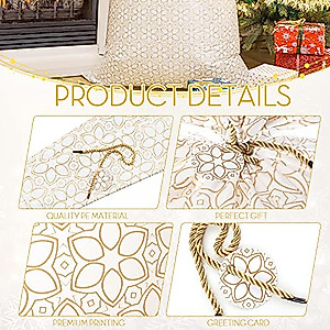 3 Pieces 55 Inch Festival Gift Bags Jumbo Plastic Gift Bag for Graduations, Weddings, Bridal Showers, Mother's Day, Birthdays, Engagement Parties, Retirements, Christmas, Hanukkah,Golden