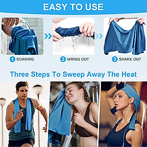 U-pick Cooling Towels for Neck and Face[40"x12"], Sweat Towel Breathable Soft, Stay Cool Chill Towel Cold Towel for Gym, Yoga, Sports, Workout, Baseball, Beach, Camping, Travel, Cruise