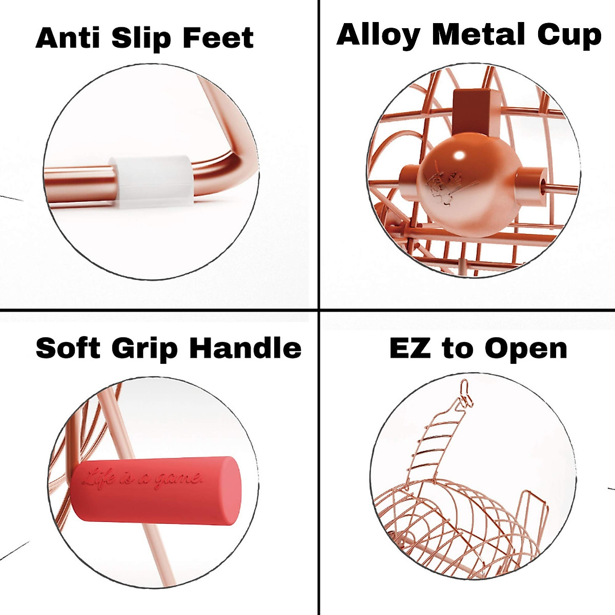 MR CHIPS 100 Finger Tip Shutter Slide Bingo Cards Plus Rose Gold Cage with Everlasting Balls and Master Board