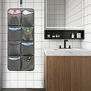 ANIZER Dual Sided Hanging Closet Organizer Shoe Rack Holder with 26 Large Pockets (Grey)