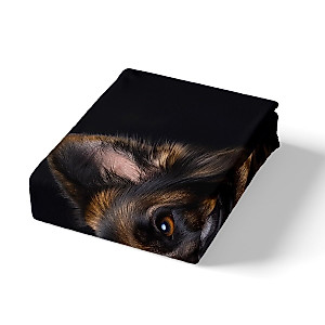 German Shepherd Bedding Set Twin Size for Kids Boys Bedroom,3D Puppy Dog Bed Duvet Cover Set,Police Dog Comforter Cover Cute Dogs Print Decor 2 Pieces 1 Duvet Cover with 1 Pillowcase No Comforter