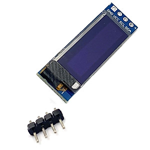 Kiro&Seeu 0.91 inch 128x32 I2C IIC Serial OLED LCD Display Screen DIY Module 4-PIN DC 3.3V 5V 12832 SSD1306 Low Consumption LED Display Compatible with PIC Ar-duino