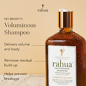 Rahua Voluminous Shampoo, 9.3 Fl Oz, Organic Volumizing Sulfate Free Shampoo, Natural, Plant Based Derived Ingredients, Lavender & Eucalyptus Scent, Hair Care for Fine Hair with Lemongrass & Green Tea