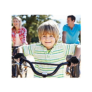 3 Pairs Kids Bike Gloves Half Finger Gloves MTB Road Sport Gloves Anti-Slip Gel Gloves for Children Cycling Biking Breathable Gloves (Black, Army Green, Red, 6-10 Years)