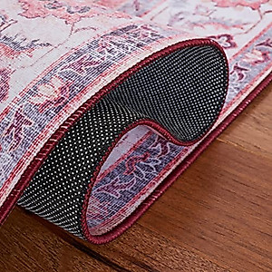 SAFAVIEH Tucson Collection Area Rug - 5' x 8', Rust & Beige, Persian Design, Non-Shedding Machine Washable & Slip Resistant Ideal for High Traffic Areas in Living Room, Bedroom (TSN163P)